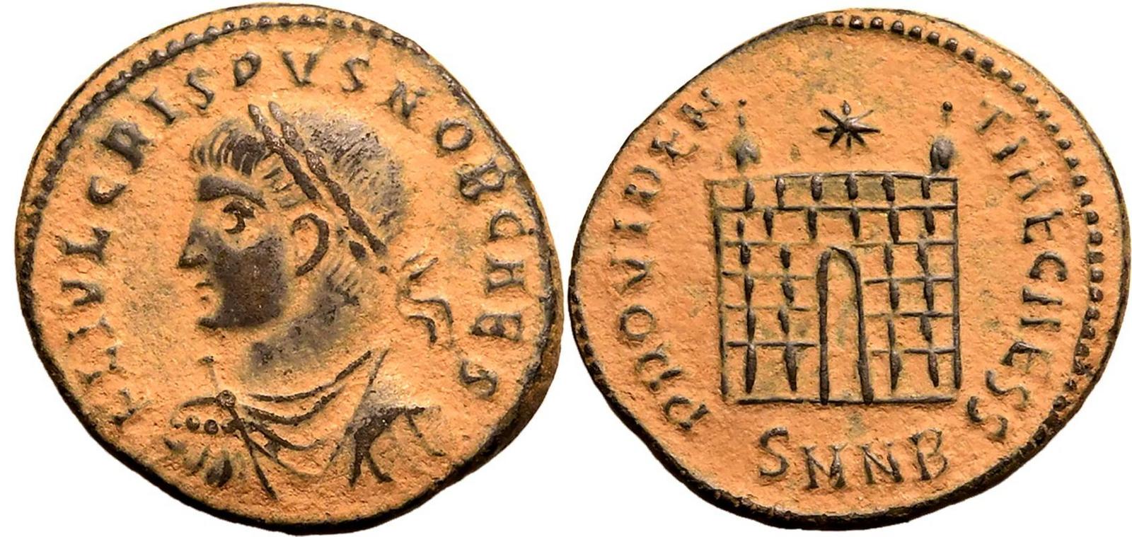 Crispus, as Caesar, Æ Nummus. Nicomedia, AD 324-325. | Roman Imperial Coins