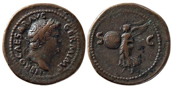 Nero Æ As. Rome, AD 65. | Roman Imperial Coins