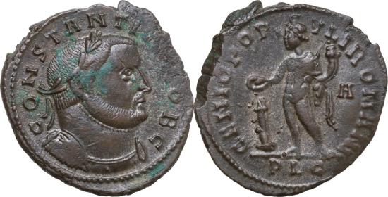 Constantius I, as Caesar, BI Nummus. Lugdunum, AD 301-303. | Roman ...
