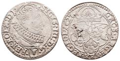 POLAND – SIGISMUND III WAS – 6 GRÖSCHER – KRAKOW – 1627 – Near EF!