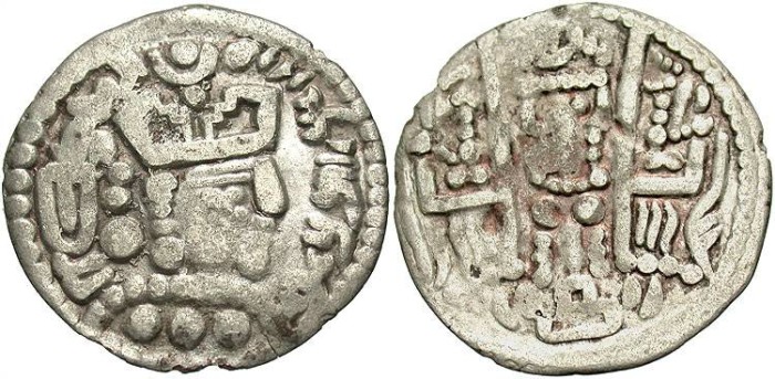 Arab-Bukharan. Abbasid caliph al-Mahdi. 775-785. Billon dirham. VF.