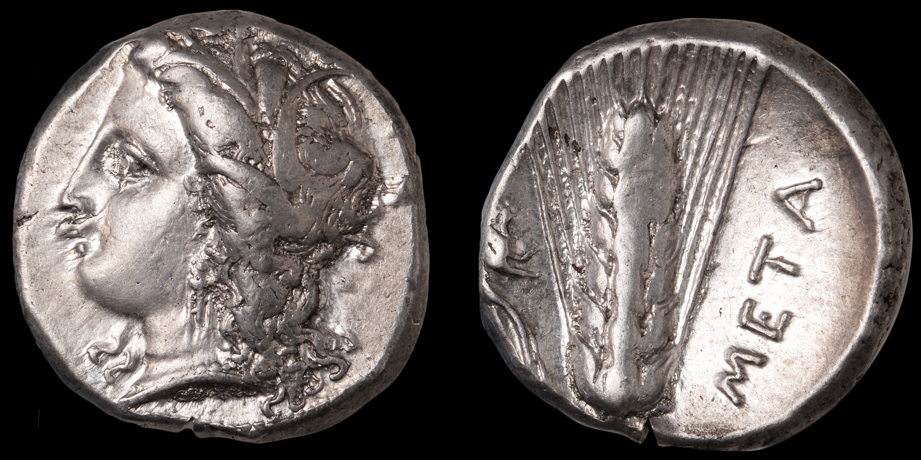 Metapontum Ar. stater (340-330 BC) | Greek Coins