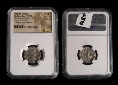 Diadumenian, as Caesar, Ar Denarius, 217-8 AD | Roman Imperial Coins