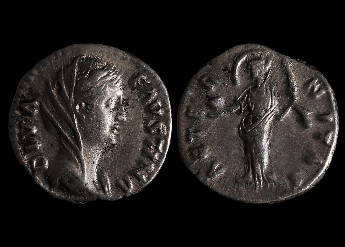 Diva Faustina Ar Denarius, 140-1 AD | Roman Imperial Coins